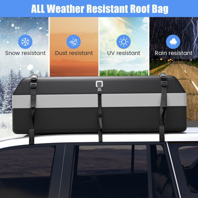 COSTWAY Waterproof Rooftop Cargo Carrier Bag 600L Car Topper Luggage ...