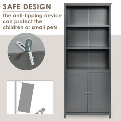 Bookcase with cabinet base store