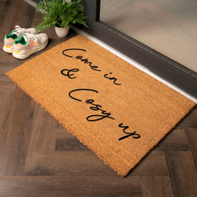 Cosy Up Country Size Coir Doormat | DIY at B&Q
