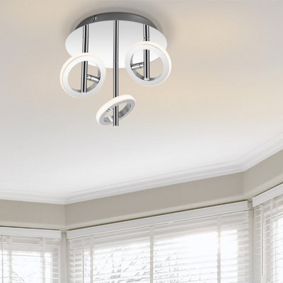 COSYLYTE Holdon 3 Ring Drop Rod Integrated LED Modern Ceiling Spotlight ...