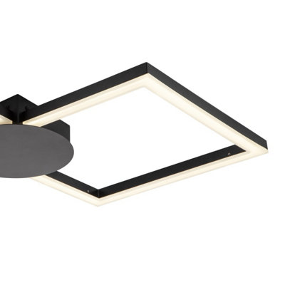 COSYLYTE Miles Bathroom Double Square Integrated LED Ceiling Light ...