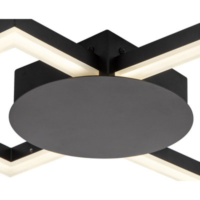COSYLYTE Miles Bathroom Double Square Integrated LED Ceiling Light ...
