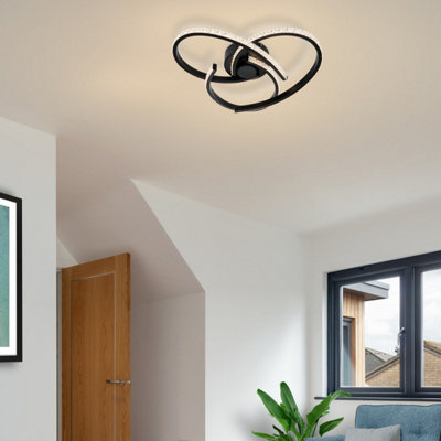 COSYLYTE Moora 3 Light Integrated LED, Modern, Curved Ceiling Light ...