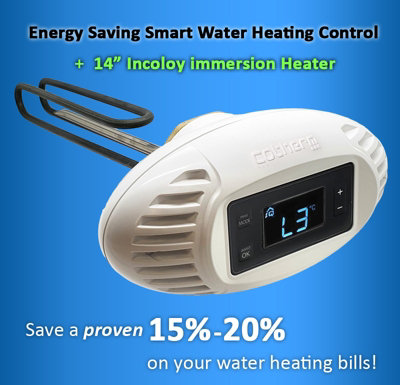 Cotherm P.I.L Energy Saving Smart Water Heating Control + 14" Incoloy 3kw Immersion Heater