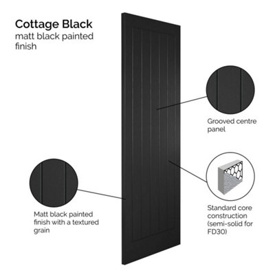 Cottage 5 Black Internal Fire Door