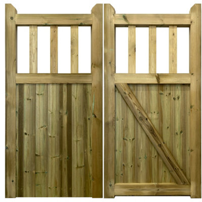 Cottage Gate Single - 2.7m Wide x 1.2m High - Right Hand Hung | DIY at B&Q