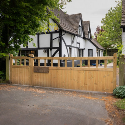 Cottage Gates 3/4 1/4 Split - 2.4m Total Width x 1.2m High - Large Gate ...