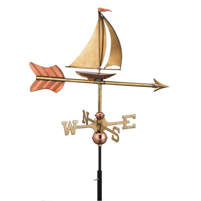 Cottage Yacht Copper Weathervane - H66 x W56 x L28 cm | DIY at B&Q