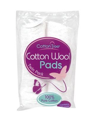 Cotton Tree 100% Pure Cotton, Round Cotton Wool Pads, 120 Count (Pack ...