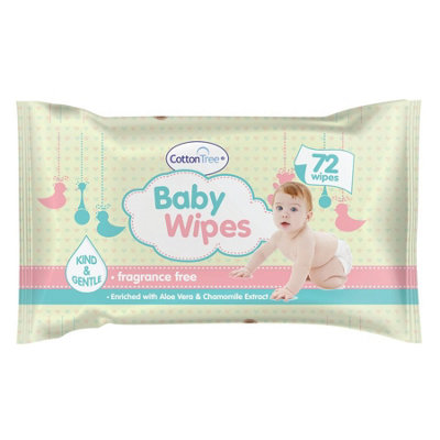 Cotton Tree Baby Wipes - Pack of 72