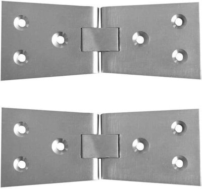 Counter Flap Hinge 100mmx32mmx38mm Satin Chrome, 1 Pair