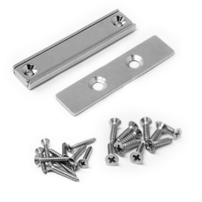 Countersunk Magnet & Steel Plate Catch Pack for Cupboards, Cabinets and ...