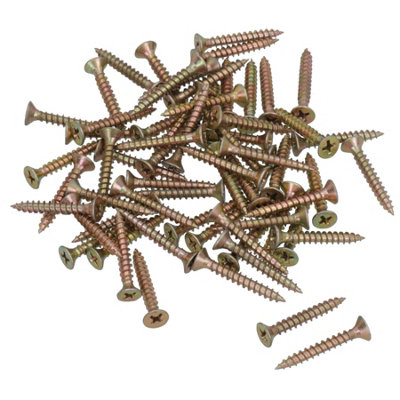 Countersunk Multi Purpose Chipboard Wood Timber Screws 25mm Long 70pc