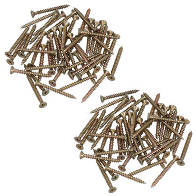 Countersunk Multi Purpose Chipboard Wood Timber Screws 35mm Long 100pc