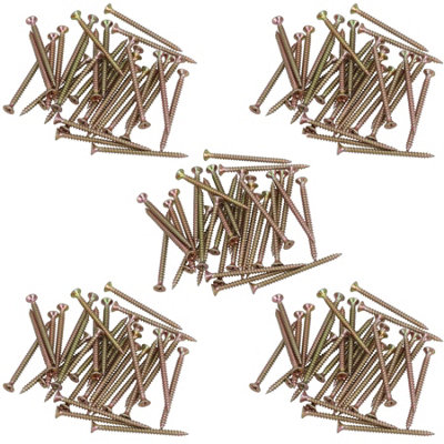 Countersunk Multi Purpose Chipboard Wood Timber Screws 60mm Long 150pc