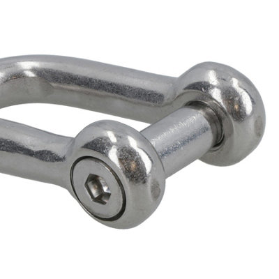 Countersunk Pin Dee Shackle 10mm Hex Socket Rigging Link Stainless ...