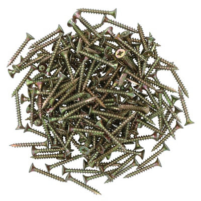 Countersunk Wood Screws 4.0 x 30mm Serrated Edge Prevent Splitting PZ2 ...