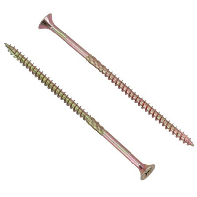 Countersunk Wood Screws 5.0 x 100mm Serrated Edge Prevent Splitting PZ2 ...