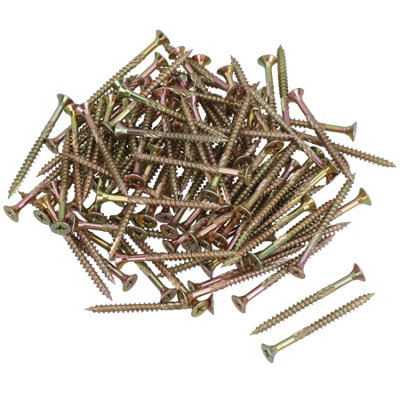Countersunk Wood Screws 5.0 x 60mm Serrated Edge Prevent Splitting PZ2 ...