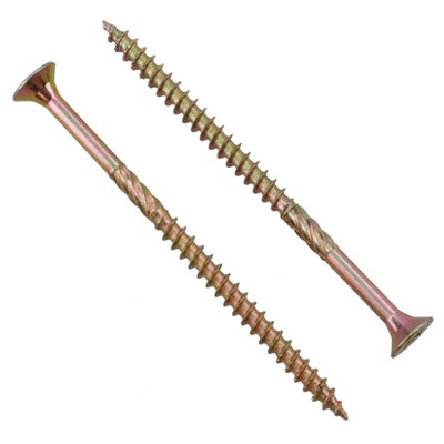 Countersunk Wood Screws 5.0 x 80mm Serrated Edge Prevent Splitting PZ2 ...