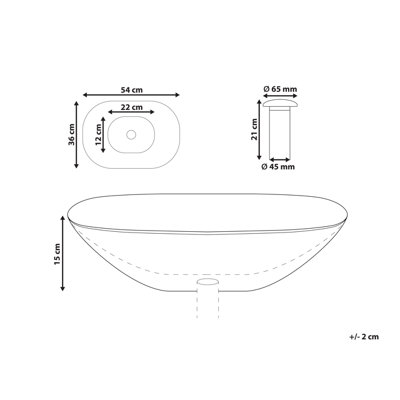 Countertop Basin 540 x 360 mm Green MOENGO