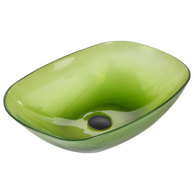 Countertop Basin MOENGO 540 x 360 mm Solid Surface Green