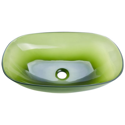 Countertop Basin MOENGO 540 x 360 mm Solid Surface Green