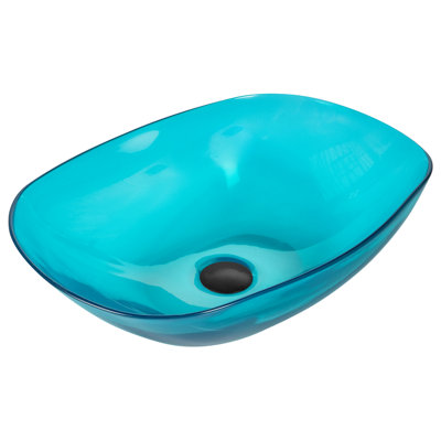 Countertop Basin MOENGO 540 x 360 mm Solid Surface Turquoise