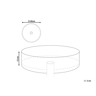 Countertop Basin TEBAR White 400 mm Ceramic