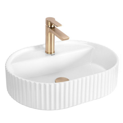 COUNTERTOP WASHBASIN REA MARCELA 50 WHITE CERAMIC