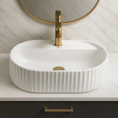 COUNTERTOP WASHBASIN REA MARCELA 50 WHITE CERAMIC