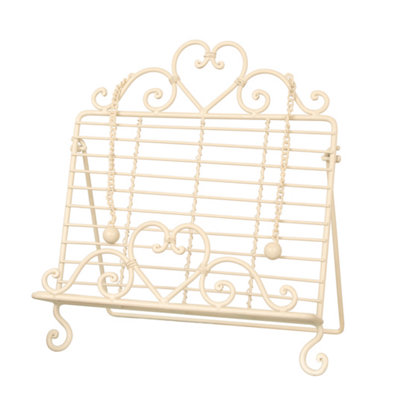 Country Cream Vintage Recipe Cookbook Stand