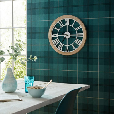 Country Kitchen Wooden and Metal Wall Clock | DIY at B&Q