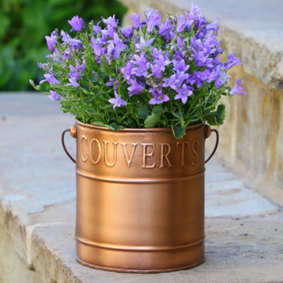 Country Style Copper Indoor Outdoor Garden Planter Flower Pot (Dia ...