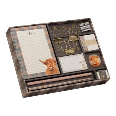 Countryside Animal Stationery Set With Notepad Sticky Notes Clips And ...