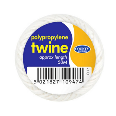 County Stationery Polypropylene String Balls (Pack Of 10) White (One ...