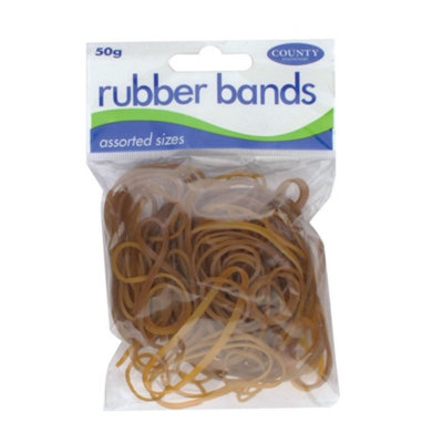 County Stationery Rubber Bands (Pack Of 12) Natural (One Size)