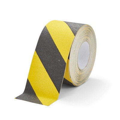 Course Grade Hazard Yellow Black Anti Slip Tape Roll 100mm x 18.m
