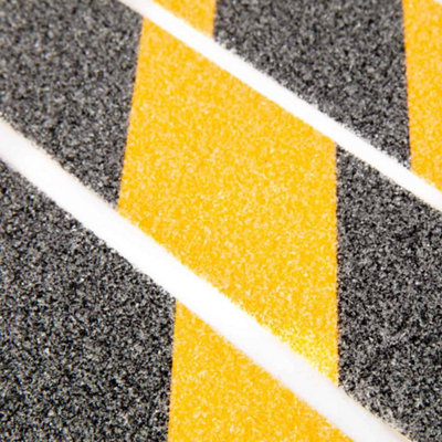 Course Grade Hazard Yellow Black Anti Slip Tape Roll 25mm x 18.3m