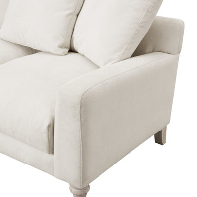 Covent 2 Seater Sofa With Scatter Back Cushions, Ivory Linen