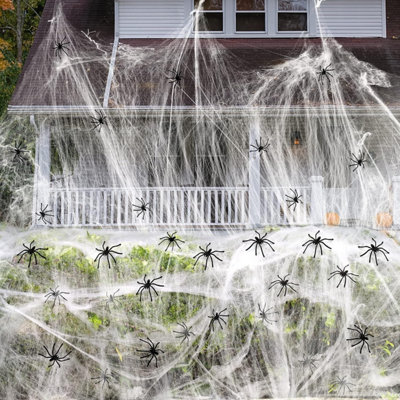 Cover 1500 Square Feet 300g Halloween Spider Web Stretchable Cobweb ...