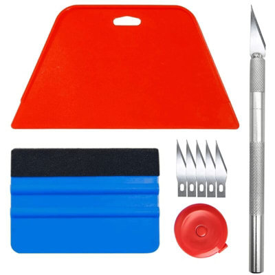 Covering set wallpaper film tools car windows viny tiles squeegee for ...