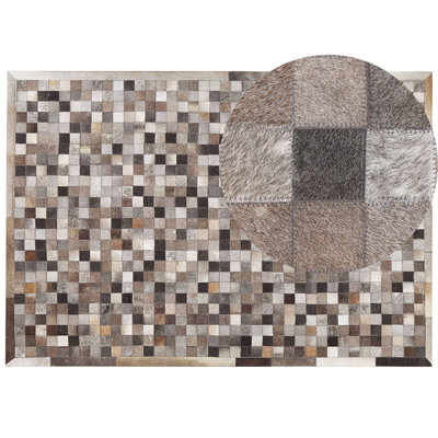Cowhide Area Rug 160 x 230 cm Multicolour ARMUTLU | DIY at B&Q