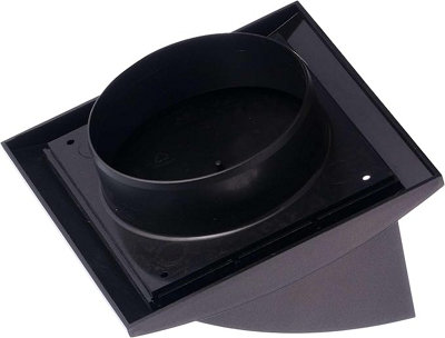 Cowled Duct Cover with Gravity Flap 100mm / 4'' Anthracite Ventilation ...
