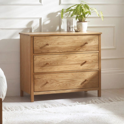 Coxmoor 3 Drawer Chest - Solid Oak