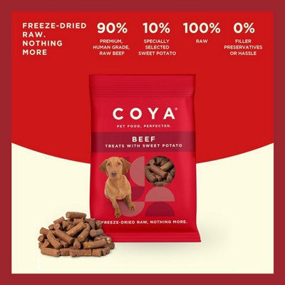 Coya Freeze-Dried Raw 12pk Adult Dog Treats - Beef - 12 x 40g