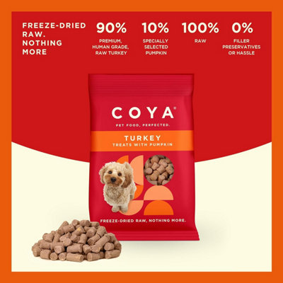 Coya Freeze-Dried Raw 12pk Adult Dog Treats - Turkey - 12 x 40g