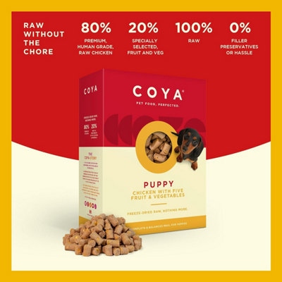 Coya Freeze-Dried Raw 3pk Puppy Dog Food - Chicken - 3 x 750g