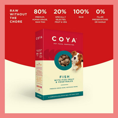Coya Freeze-Dried Raw Adult Dog Food - Fish - 150g