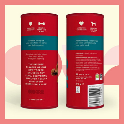 Coya Freeze-Dried Raw Adult Dog Topper - Fish - 50g